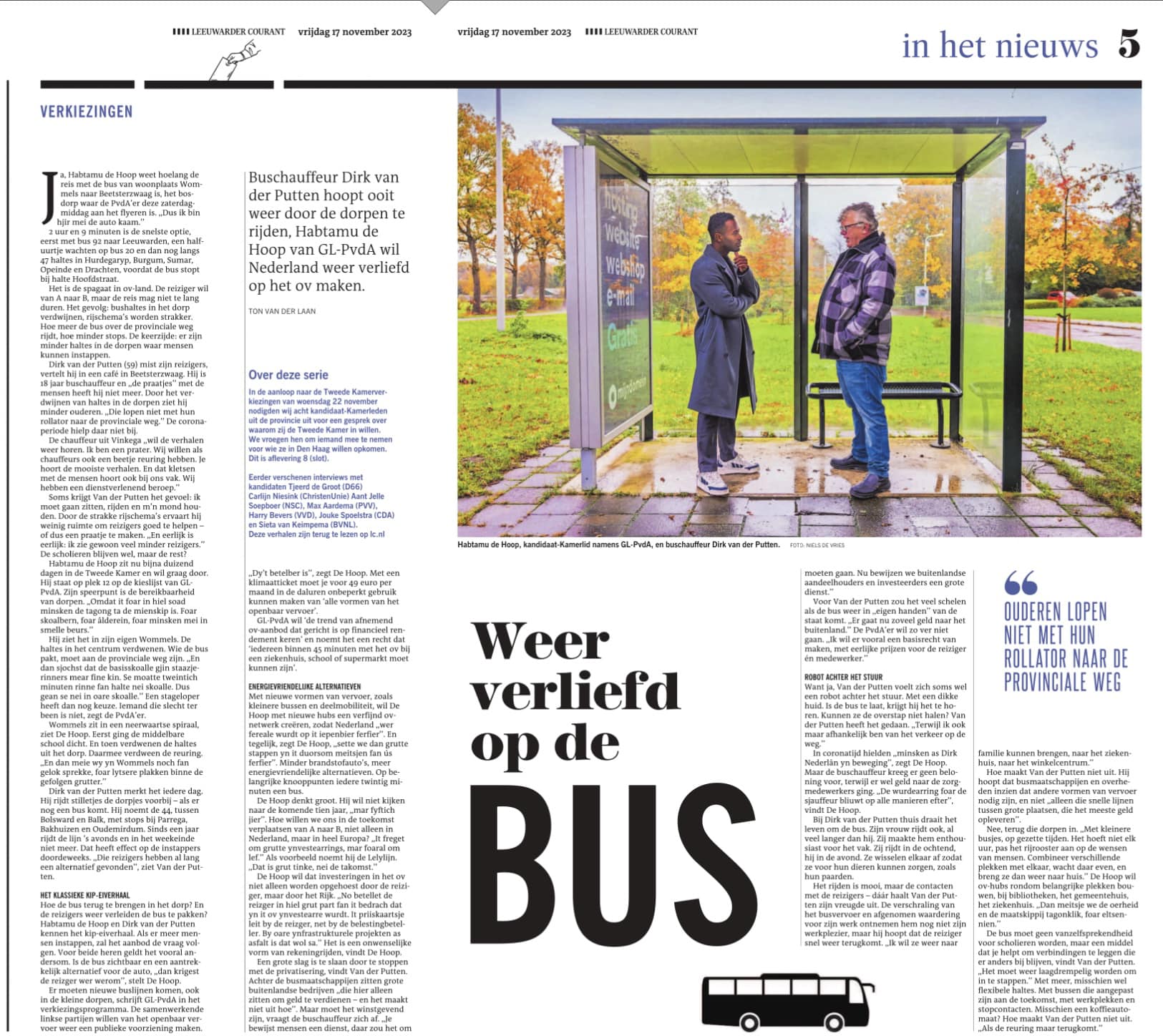 VERKIEZINGSTOURNEE 2023: 14. HABTAMU DE HOOP, GL-PVDA - Brekt